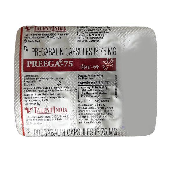 Preega 75mg Tablet 10'S