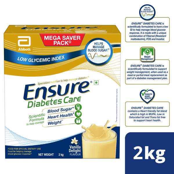 Buy Ensure Diabetes Care Powder - Vanilla (Refill Box) 2 kg Online at ...