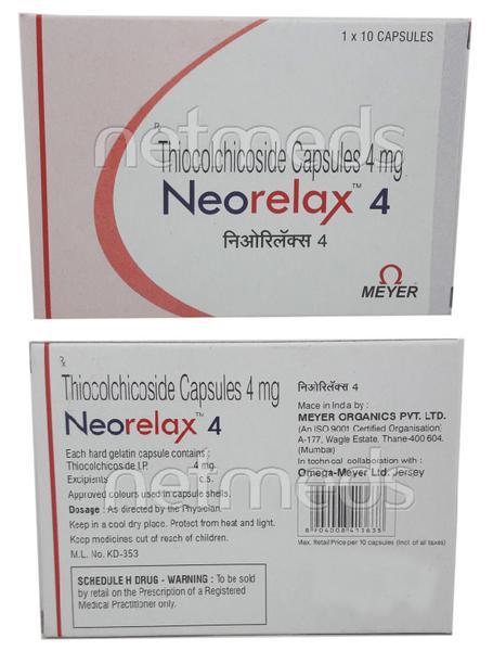 Neorelax 4mg Capsule 10'S Price, Uses, Side effects, Substitutes | Netmeds