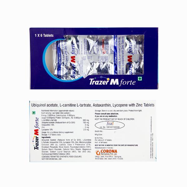 Trazer M Forte Tablet 6'S : Uses, Side Effects, Price | Netmeds