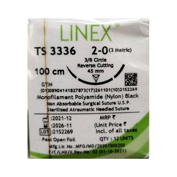 Dolphin Linex Monofilament Ployamide Nylon Suture (TS 3336) (100 cm) (2 ...