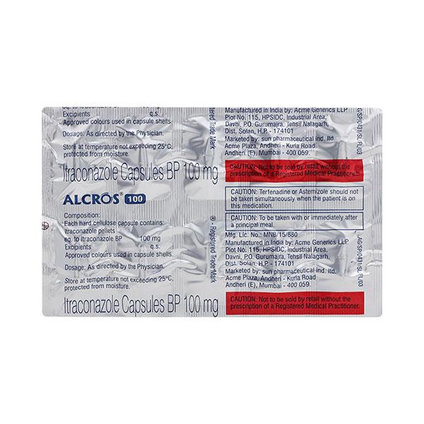 Buy ALCROS 100mg Capsule 10's Online at Upto 25% OFF | Netmeds