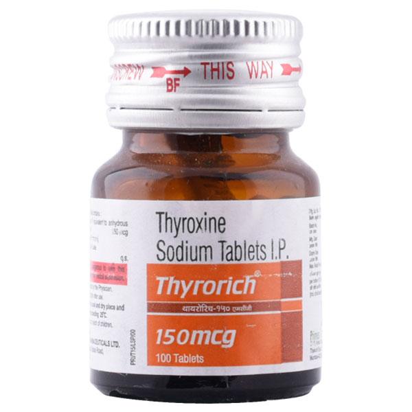 THYRORICH 150MCG TABLET 100'S Price, Uses, Side effects, Substitutes ...
