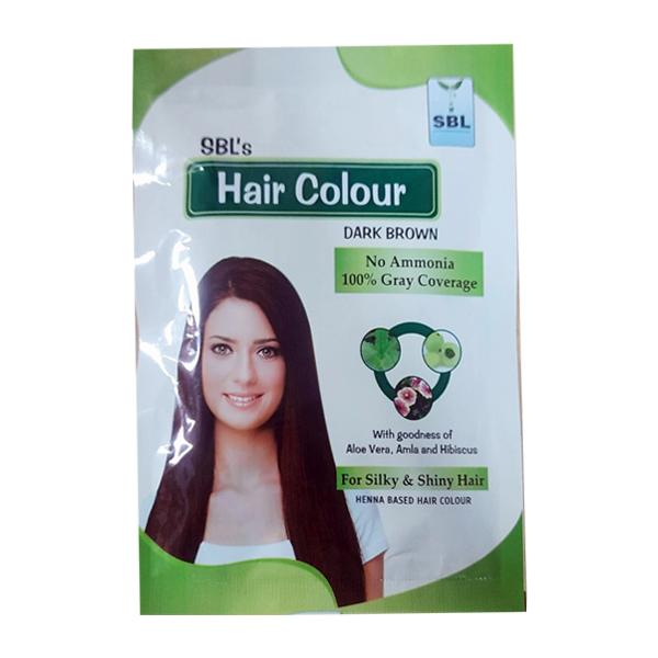 Buy SBL Hair Colour Powder Sachet - Dark Brown (Pack of 2 x 8 gm ...