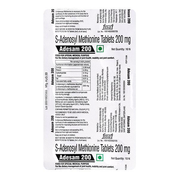 Adesam 200mg Tablet 10'S