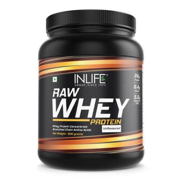 Buy INLIFE Raw Whey Protein Powder - Unflavoured 500 gm Online at ...
