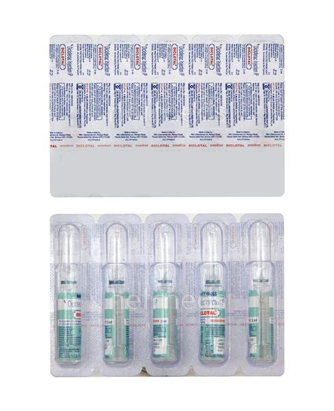Diclotal Injection 5X3ml Price, Uses, Side effects, Substitutes | Netmeds