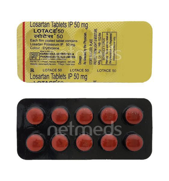 Lotace 50mg Tablet 10'S Price, Uses, Side effects, Substitutes | Netmeds