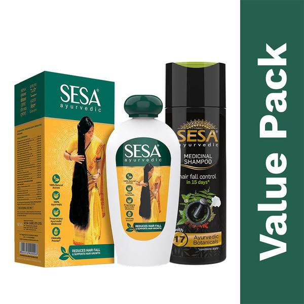 Sesa Hair Combo Pack (Sesa Ayurvedic Oil 200 ml + Sesa Ayurvedic ...