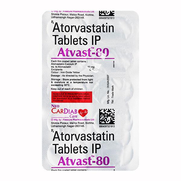 ATVAST 80 Tablet 10's