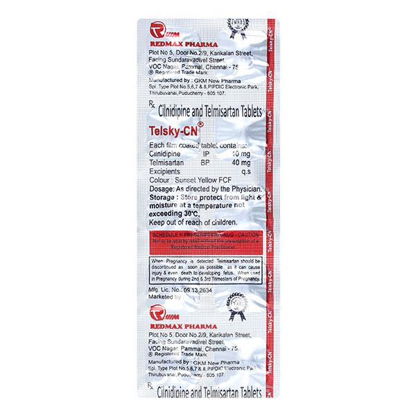 TELSKY CN Tablet 10's Price, Uses, Side effects, Substitutes | Netmeds