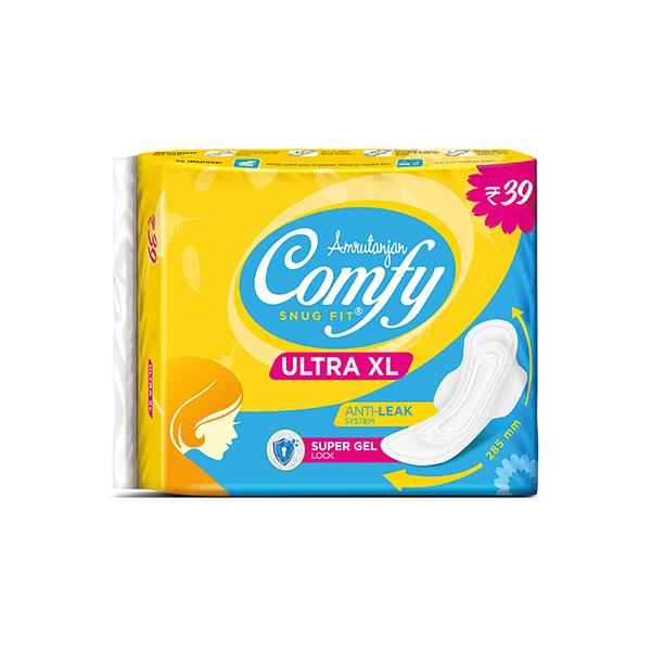 Buy Amrutanjan Comfy Snug Fit Sanitary Pads - Ultra XL 6's Online at ...