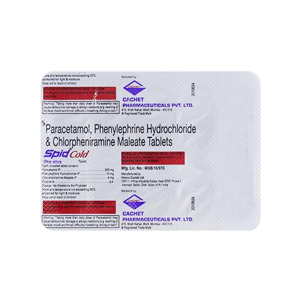Buy SPID COLD Tablet 10's Online at Upto 25% OFF | Netmeds