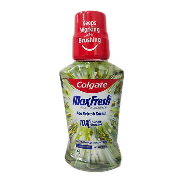 Colgate Max Fresh Plax Mouthwash - Saunf Mint 250 ml Online at Best ...
