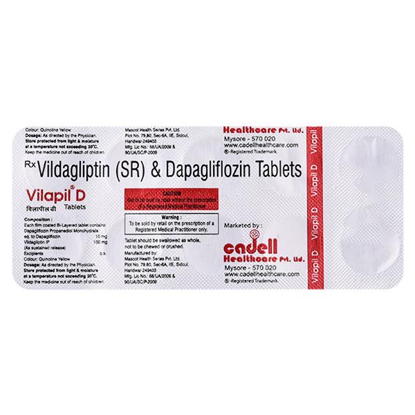 Buy VILAPIL D Tablet 10's Online at Upto 25% OFF | Netmeds