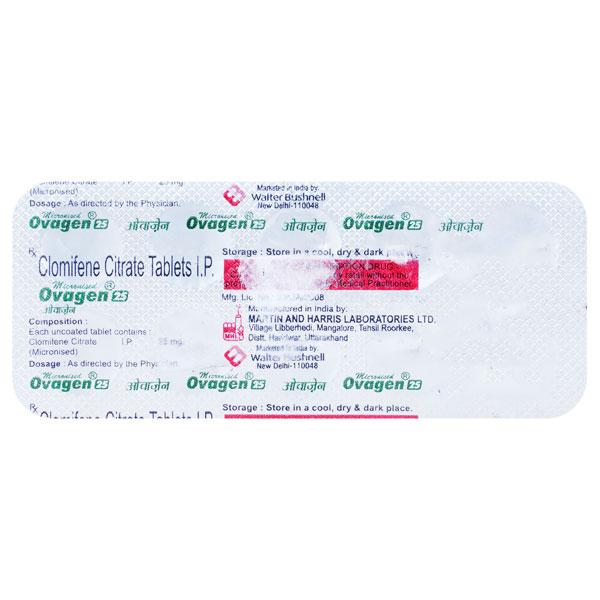 Ovagen 25mg Tablet 10'S