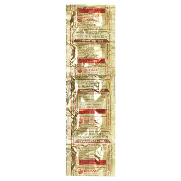 Valporil CR 500mg Tablet 10'S