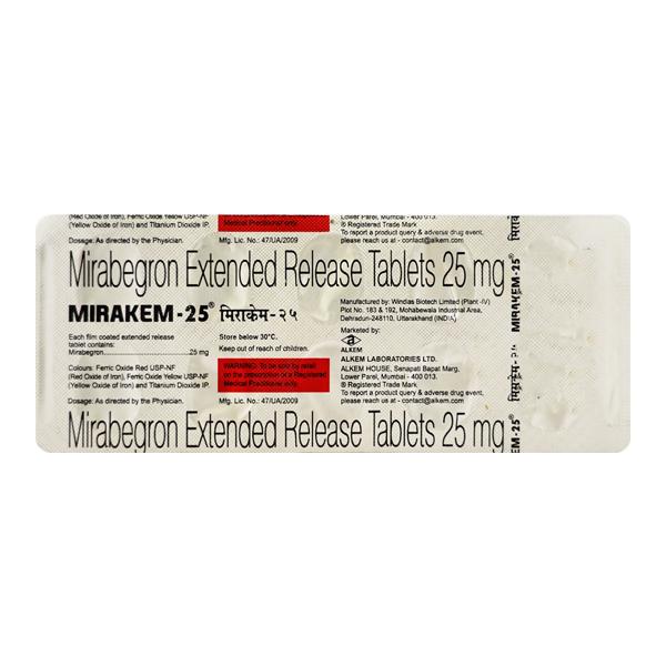 Mirakem 25mg Tablet 10'S Price, Uses, Side effects, Substitutes | Netmeds