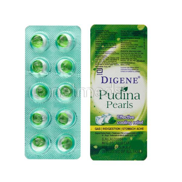 Digene Pudina Pearls Capsule 10'S