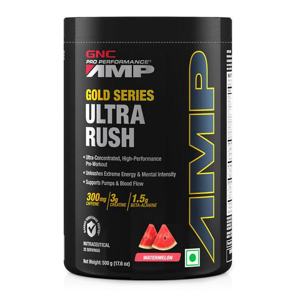 Buy GNC Pro Performance AMP Gold Series Ultra Rush Powder - Watermelon ...