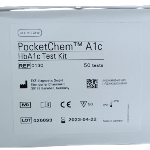 Arkray PocketChem A1c HbA1c Test Kit (Ref 0130) 50's