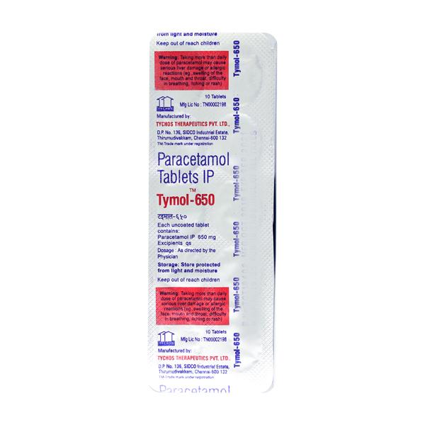 Buy Tymol 650mg Tablet 10'S Online at Upto 25% OFF | Netmeds