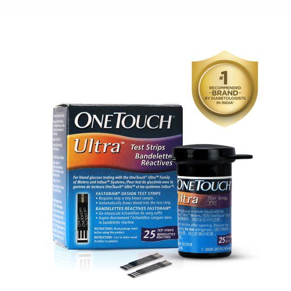 Onetouch Ultra Test Strip 25's - Blood Glucose Monitoring Strips | Netmeds