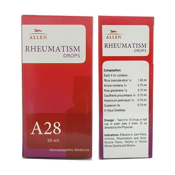 Buy Allen A28 Rheumatism Drops 30 ml online at best price-Homeopathy