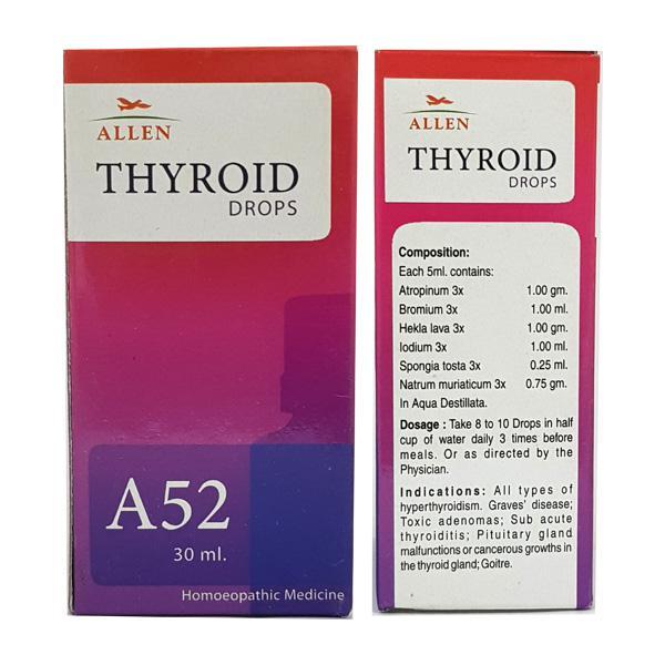 Buy Allen A52 Thyroid Drops 30 ml online at best price-Homeopathy