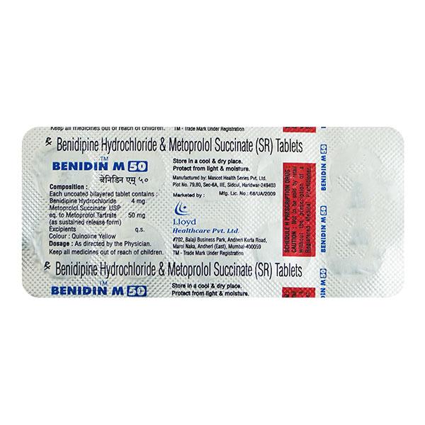 Benidin M 4/50mg Tablet 10'S : Uses, Side Effects, Price | Netmeds