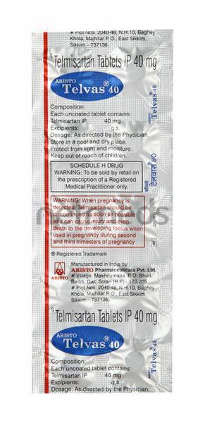 Telvas 40mg Tablet 10'S