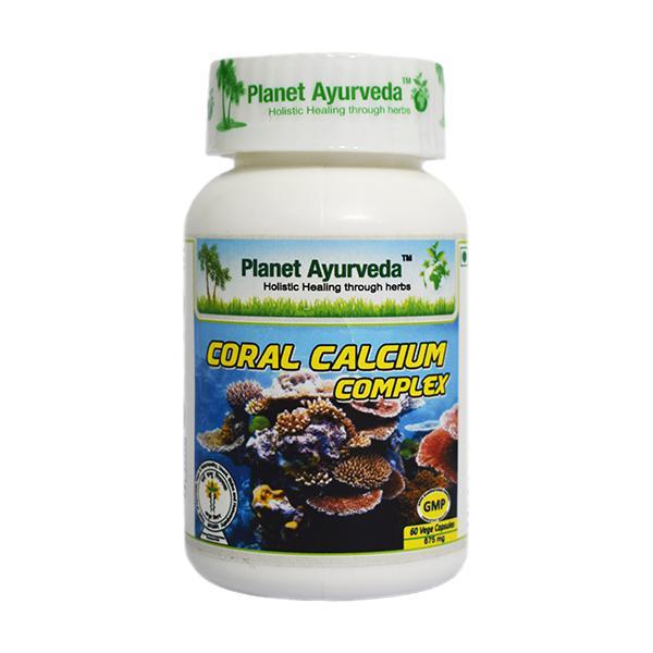 Planet Ayurveda Coral Calcium Complex Capsules 60's: Natural Bone ...