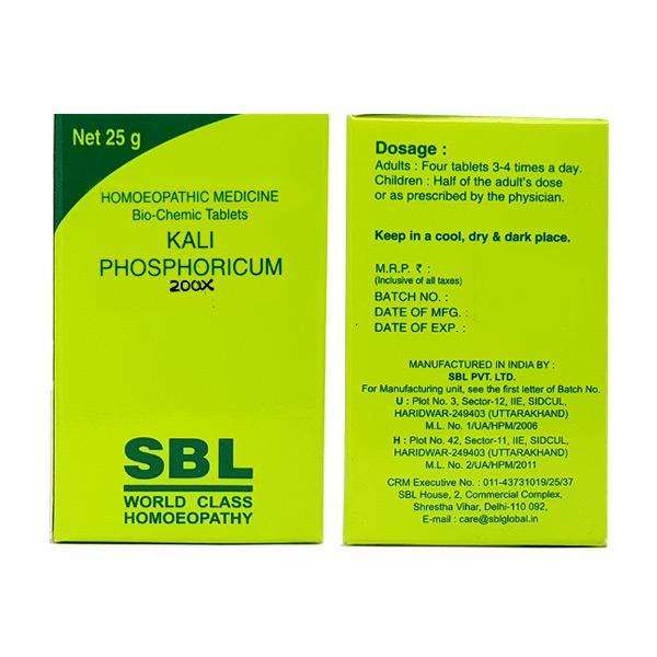 Buy SBL Kali Phosphoricum 200X Tablet 25 gm Online at Discounted Price ...