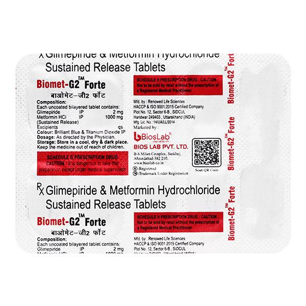 BIOMET G2 FORTE Tablet 10's