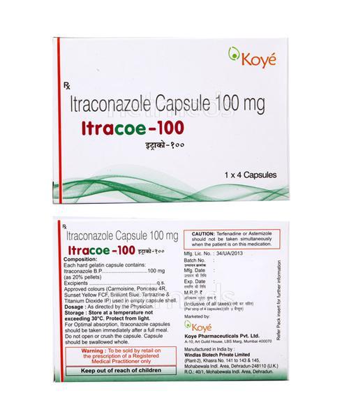 Itracoe 100mg Capsule 4'S