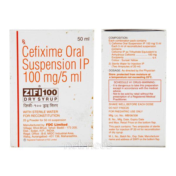 Buy Zifi 100mg Dry Syrup 50ml Online at Upto 25% OFF | Netmeds