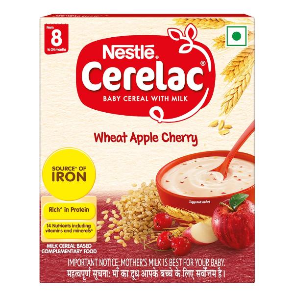 Buy Nestle Cerelac Wheat Apple Cherry Stage 2 (8 Months+) 300 gm Online ...