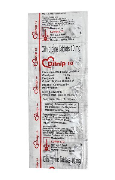 Dilnip 10mg Tablet 10'S : Uses, Side Effects, Price | Netmeds