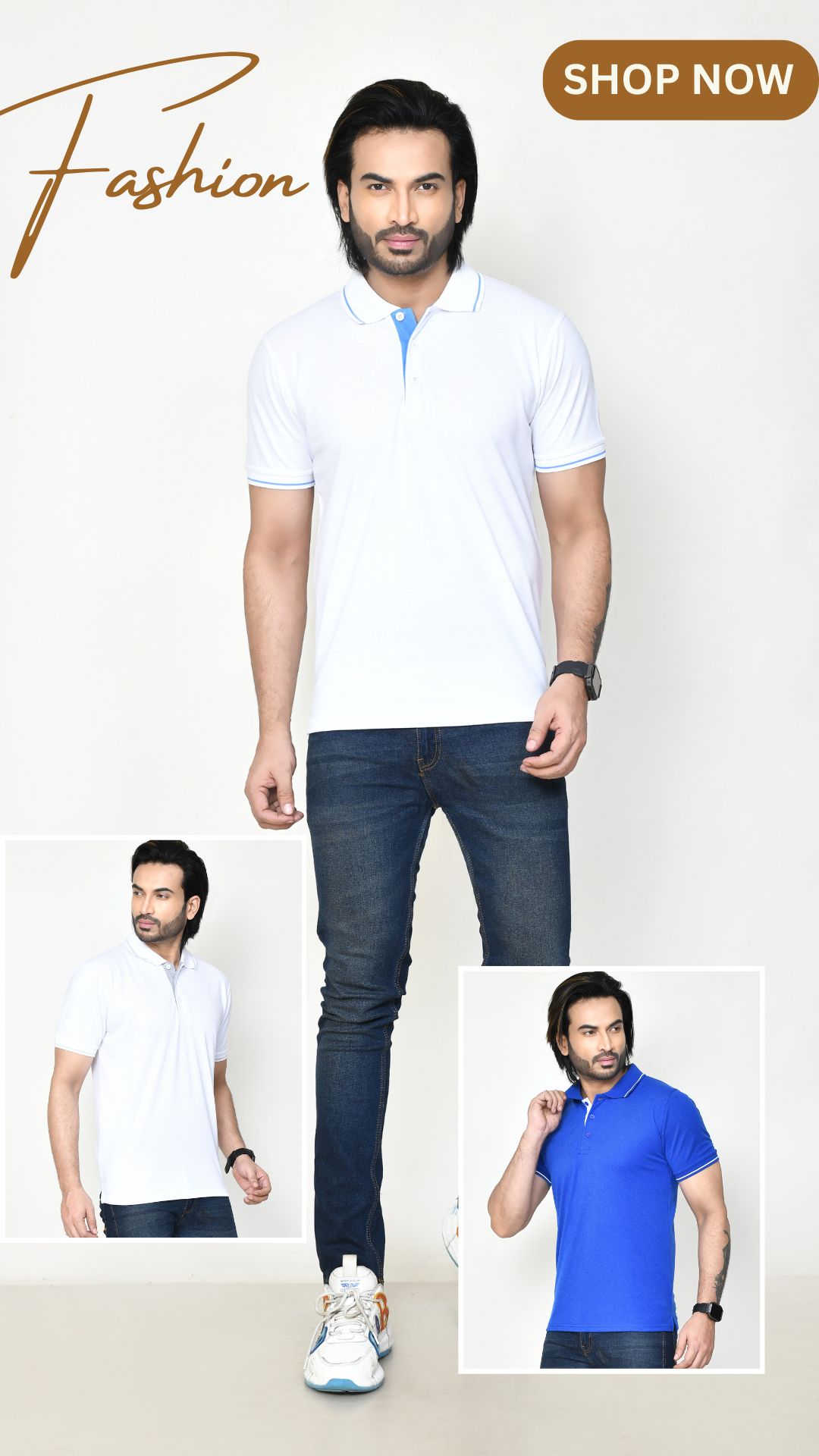 Buy Roy's Casual Regular Fit Solid Collar Neck Pure Cotton T-shirt For ...